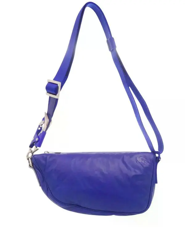 Burberry 2015-2026 Leather Shield Crossbody Bag - Blue