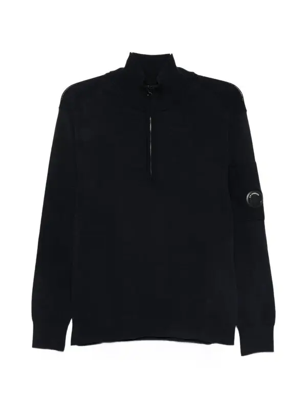 C.P. COMPANY Lens-detail Half-zip Sweater