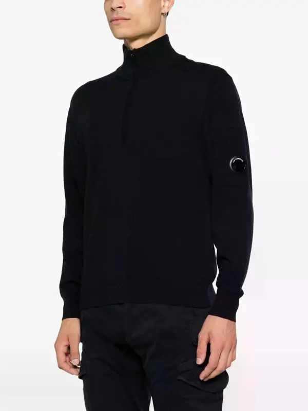 C.P. COMPANY Lens-detail Half-zip Sweater