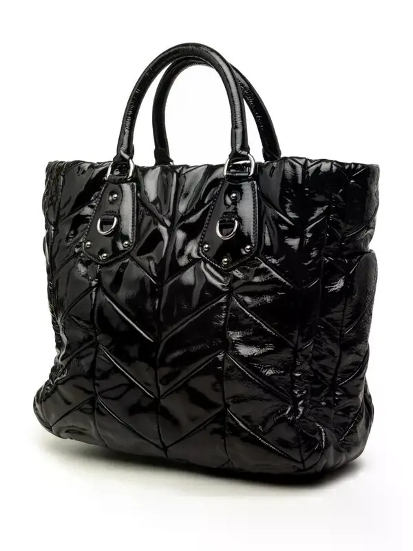 Prada 2010-2026 Impuntu Vernice Convertible Tote Satchel