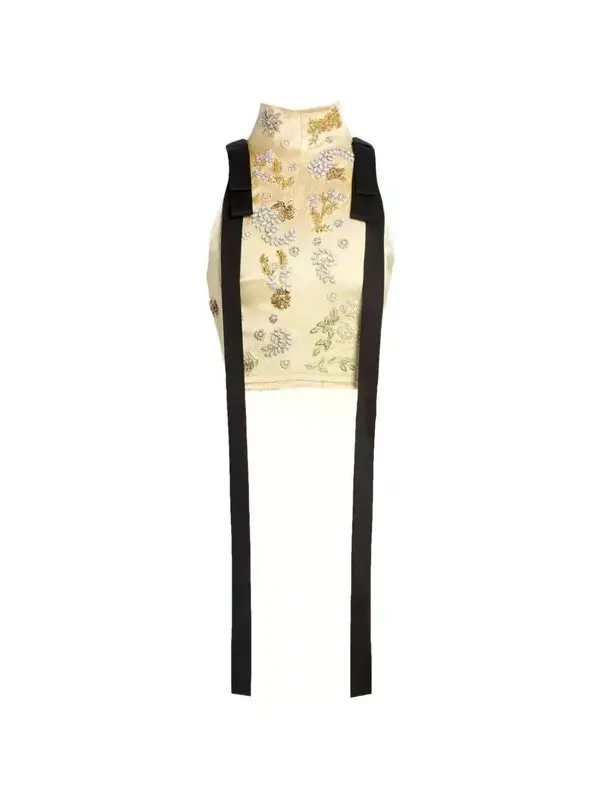 Erdem Crystal-embellished Bow-detail Top