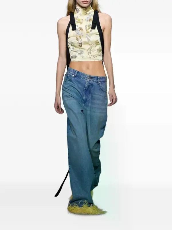 Erdem Crystal-embellished Bow-detail Top