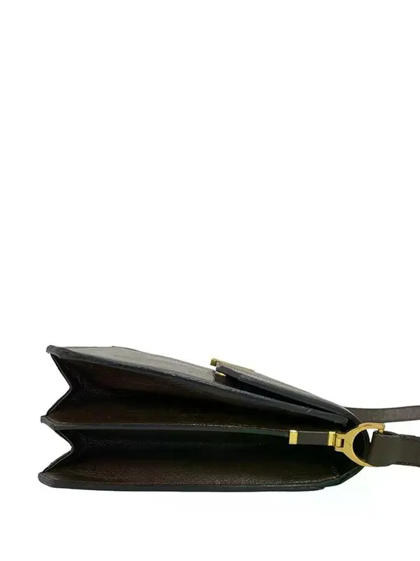 Saint Laurent 1980-2000 Lizard Embossed Leather Crossbody Bag