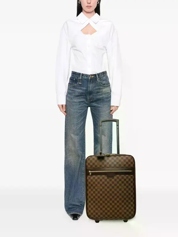 LOUIS VUITTON 2009 Damier Ebene Pegase 45 Travel Bag - Brown