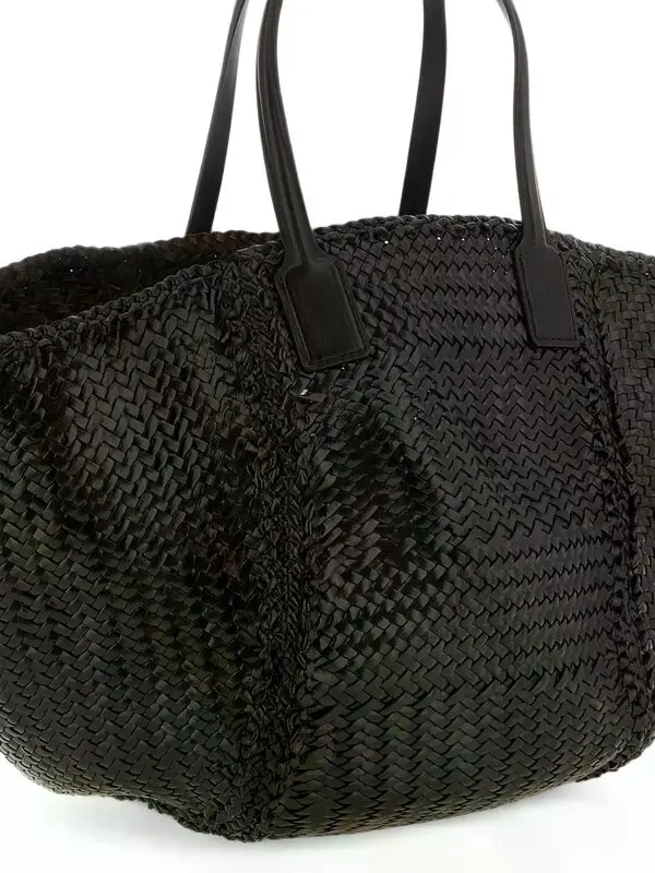 Dragon Diffusion Maxi Teresa Cabas Woven Leather Tote Bag