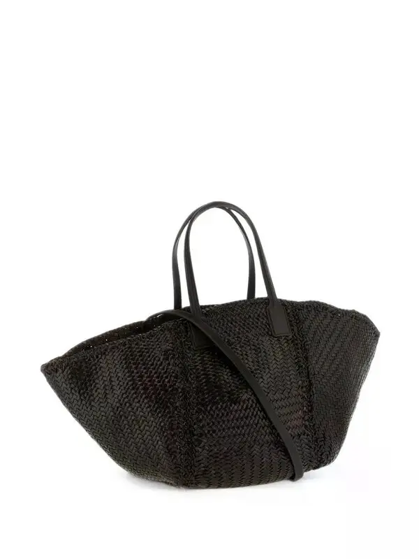 Dragon Diffusion Maxi Teresa Cabas Woven Leather Tote Bag - Brown