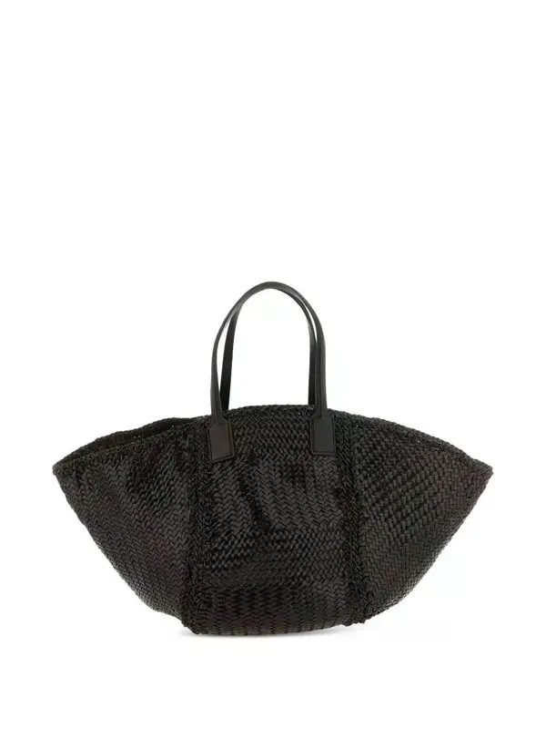 Dragon Diffusion Maxi Teresa Cabas Woven Leather Tote Bag - Brown