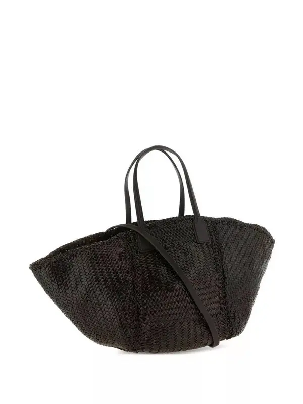 Dragon Diffusion Maxi Teresa Cabas Woven Leather Tote Bag