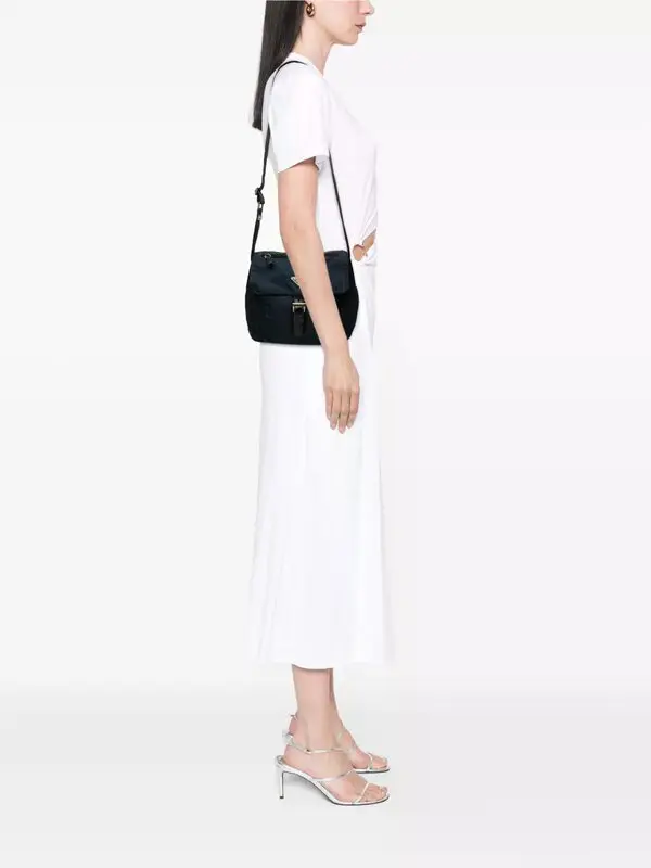 Prada 2000-2013 Tessuto Zip Buckle Messenger Bag Crossbody Bag - Blue