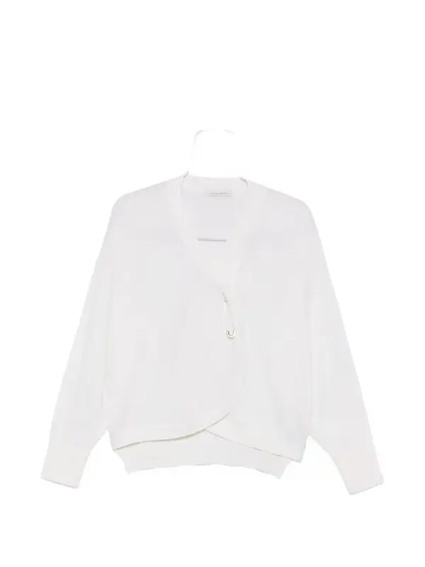 Liviana Conti Safety-pin-fastening Cardigan - White