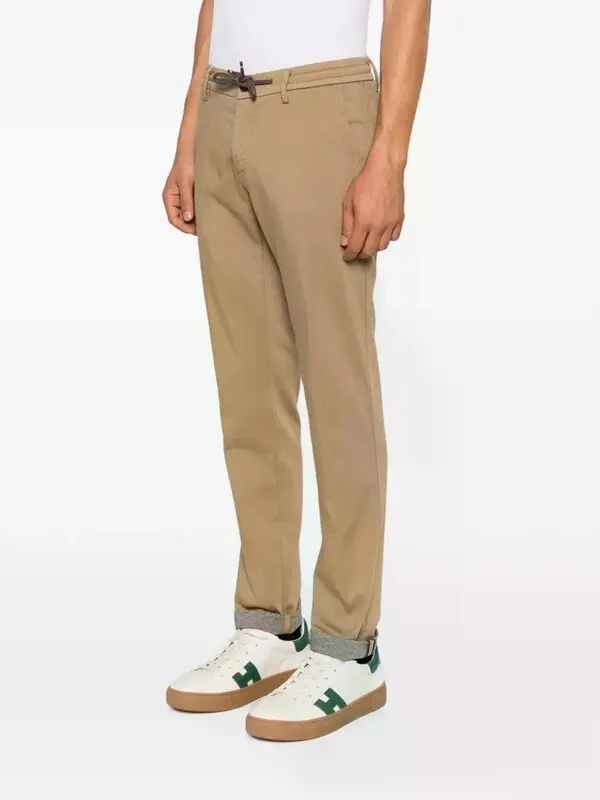 MASON'S Milano Elasticated-waist Trousers - Neutrals