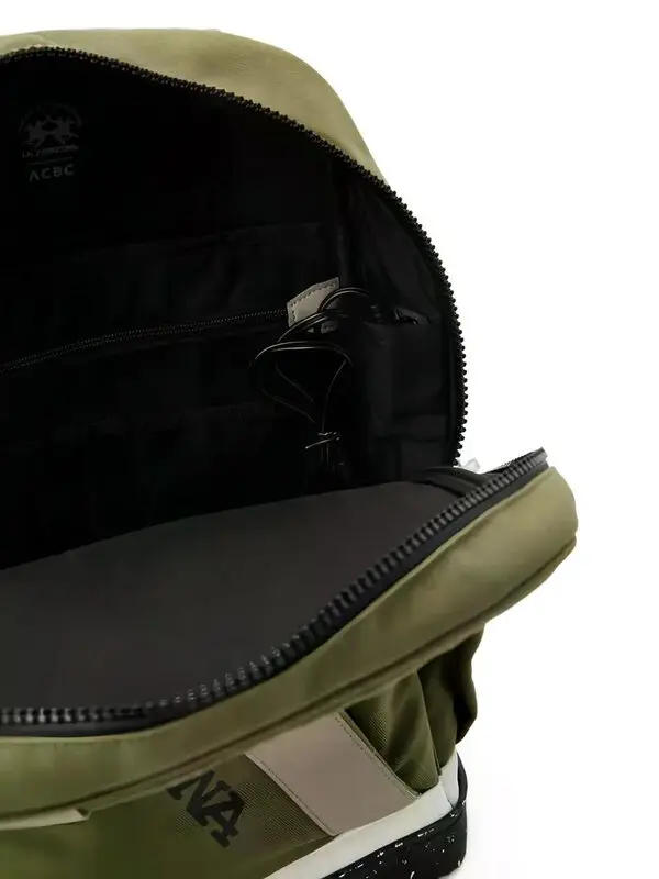 LA MARTINA Logo-print Contrast-stripe Backpack