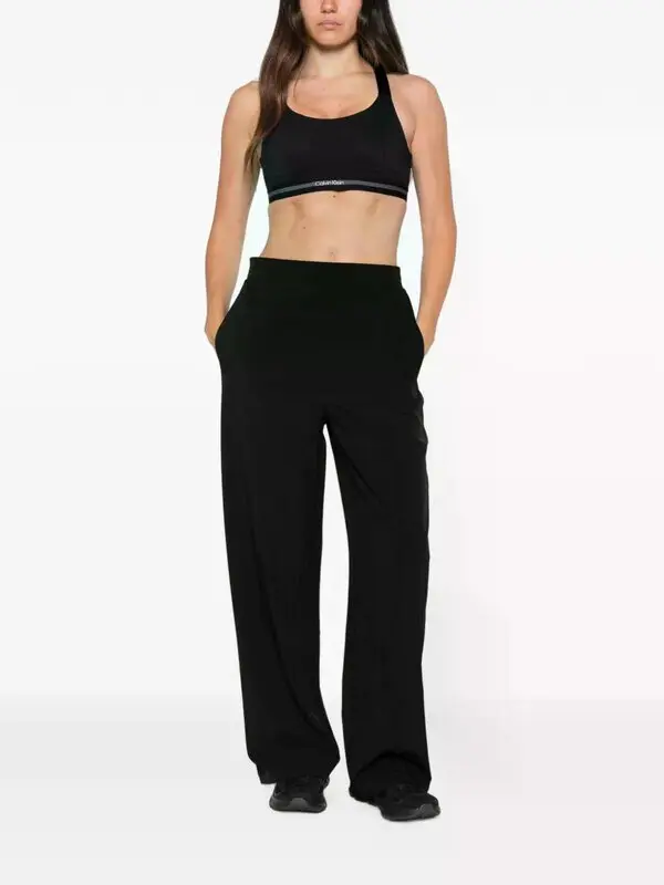 Calvin Klein Pintuck Wide-leg Trousers - Black