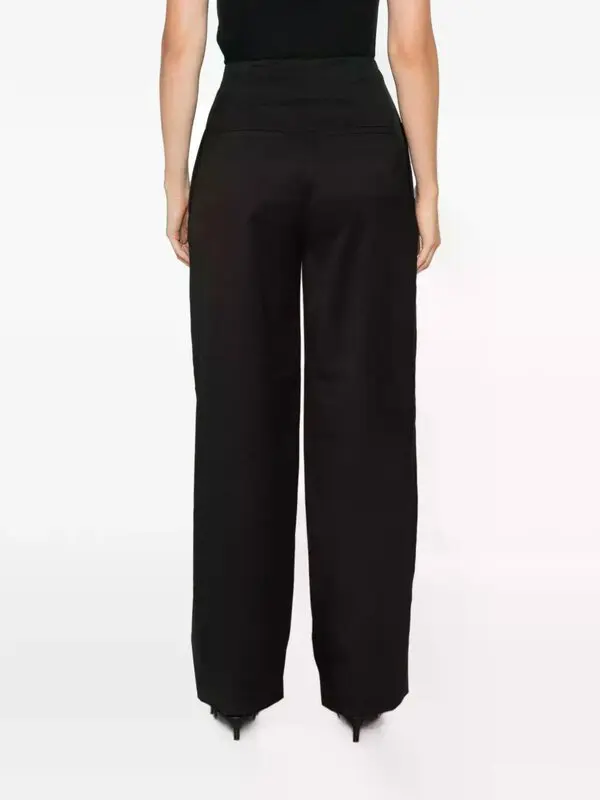 SESSUN Pleated Wide-leg Trousers