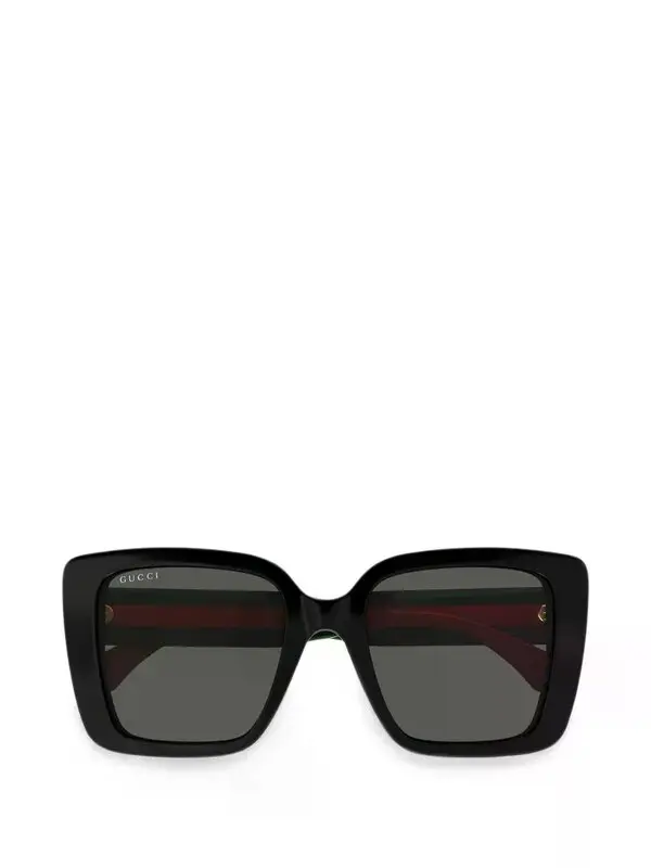 Gucci Web-stripe Square-frame Sunglasses