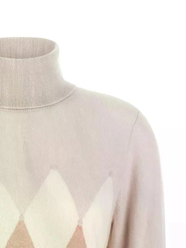 BALLANTYNE Diamond Intarsia-knit Sweater