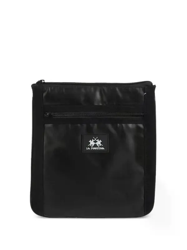 LA MARTINA Logo-patch Zip-fastening Messenger Bag - Black