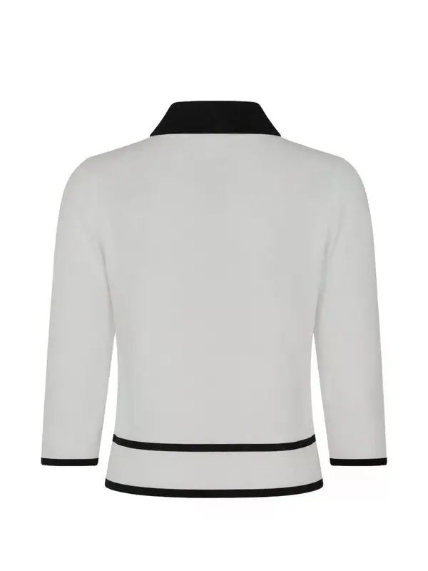 MORGAN Contrast-trim Button-up Cardigan
