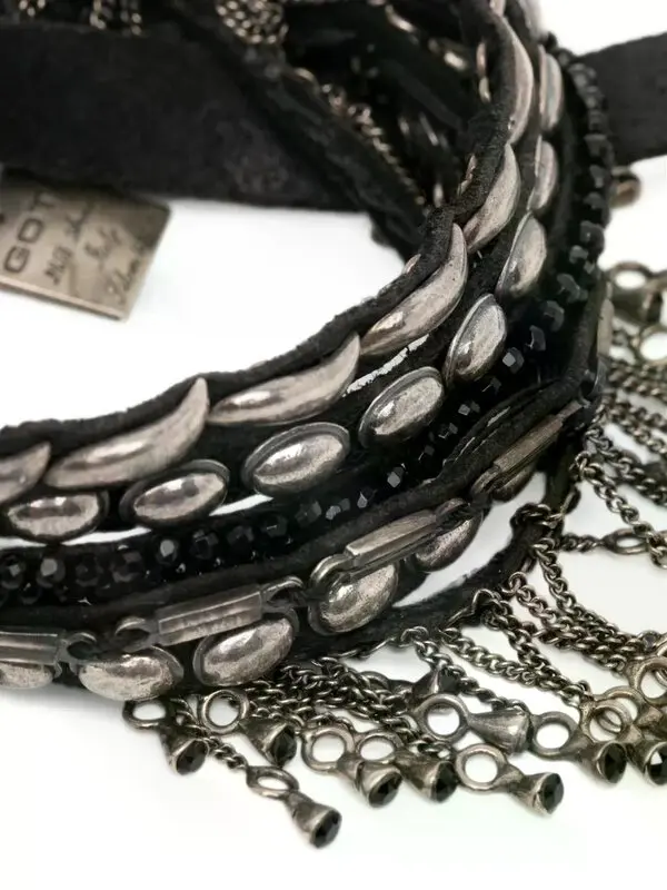 GOTI Beaded Chain-fringe Bracelet