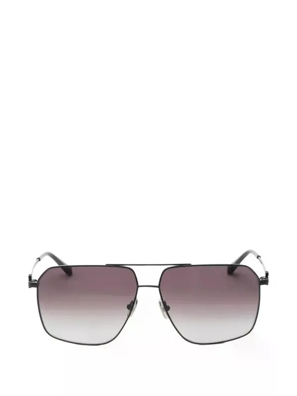 FERRAGAMO Gancini Geometric-frame Sunglasses - Black