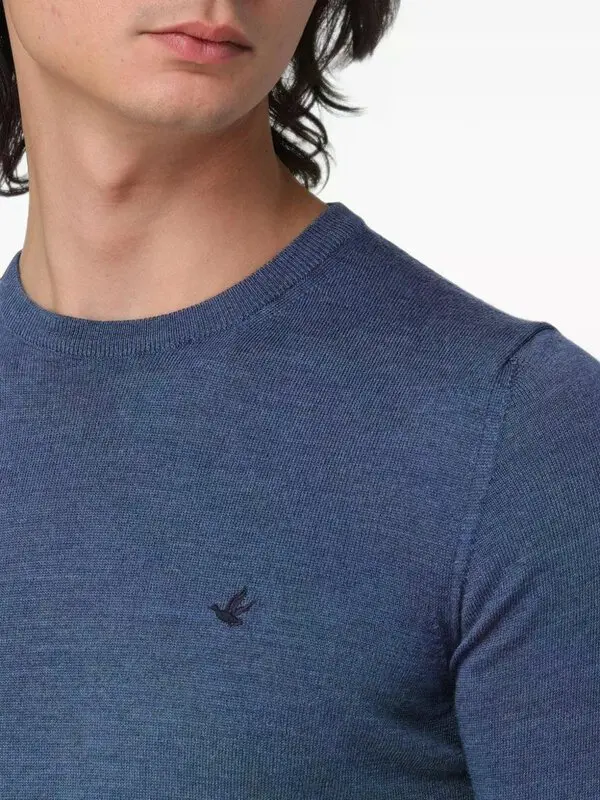 BROOKSFIELD Logo-embroidered Wool Sweater