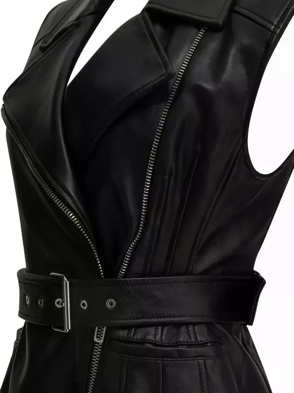 Max Mara Favella Belted Leather Jacket