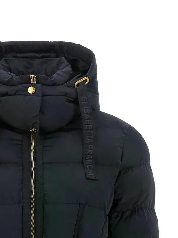 Elisabetta Franchi Down Jacket In Voile Fabric