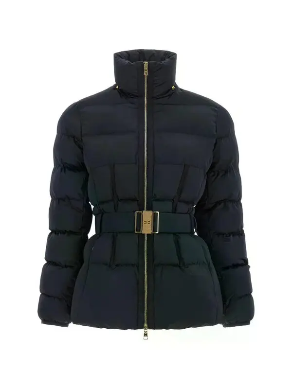 Elisabetta Franchi Down Jacket In Voile Fabric