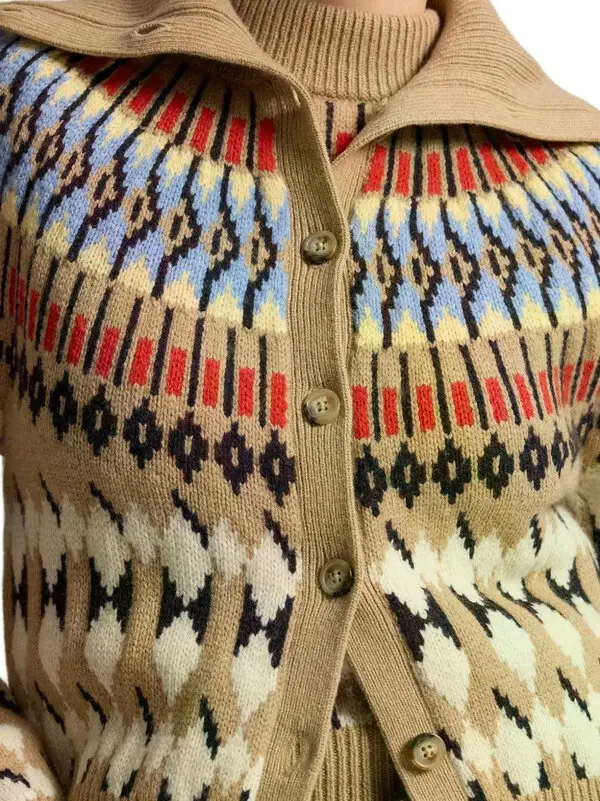 Polo Ralph Lauren Geo-motif Wool-cashmere Cardigan
