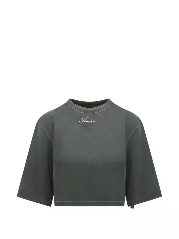 Amiri Logo-embroidered Cropped Top