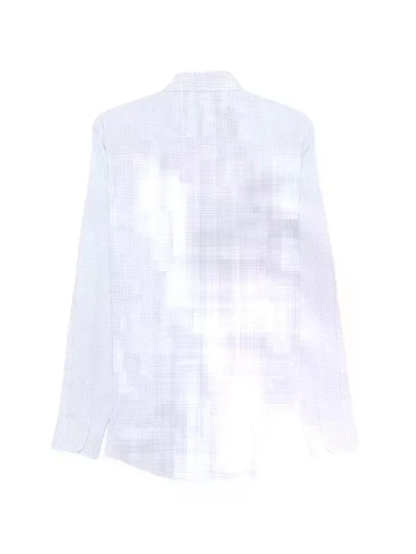 BOSS Check-pattern Spread-collar Shirt