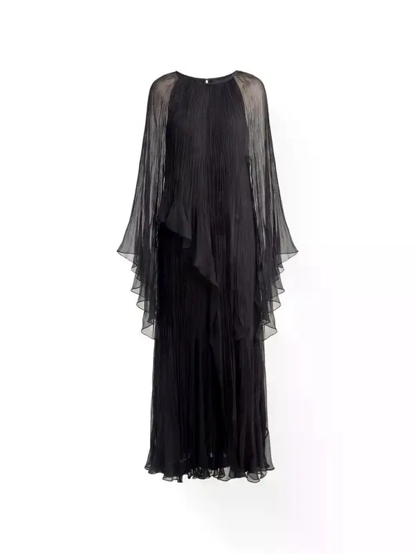 IRINA SCHROTTER Alexia Pleated Silk Dress