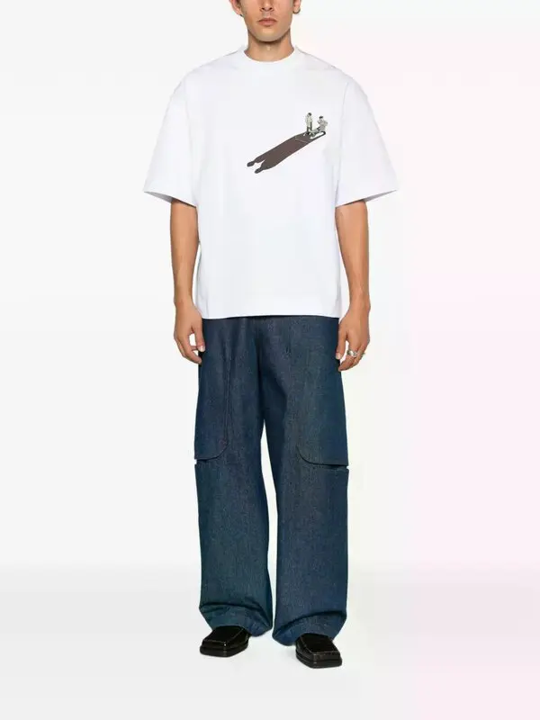 HOUSE OF ERRORS The Body Pocket Graphic-print Chest-pocket T-shirt - White