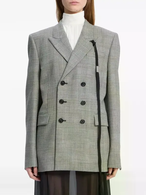 ANN DEMEULEMEESTER Double-breasted Wool Blazer - Black