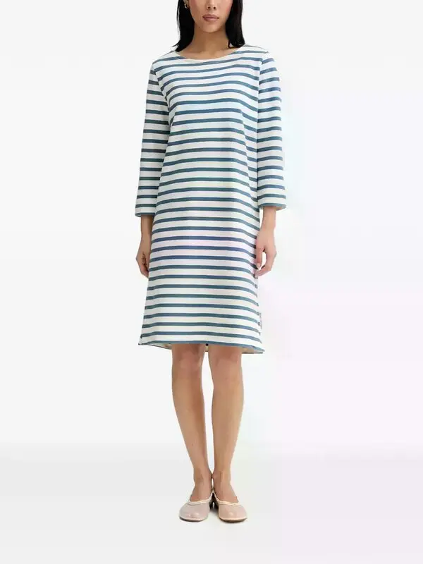 Marc O'polo Horizontal-stripe Three-quarter-sleeve Dress