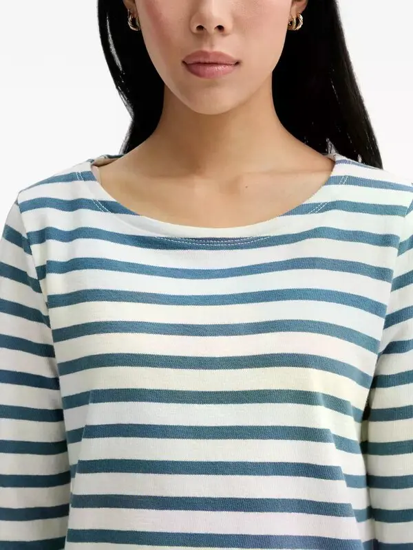 Marc O'polo Horizontal-stripe Three-quarter-sleeve Dress