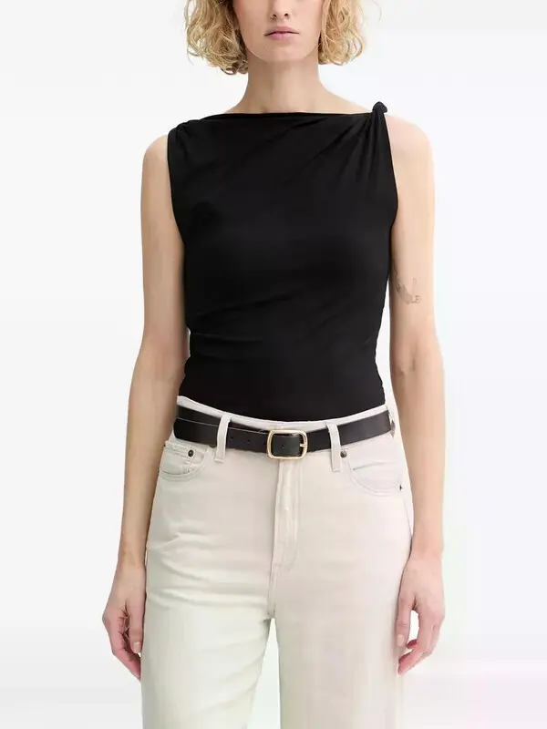 Marc O'polo Draped-shoulder Sleeveless Top