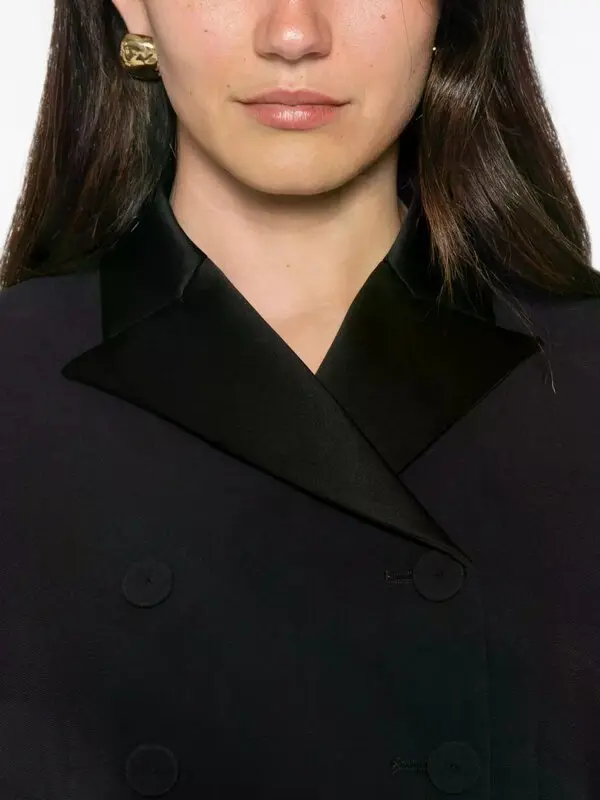 Liviana Conti Double-breasted Satin-trim Jacket