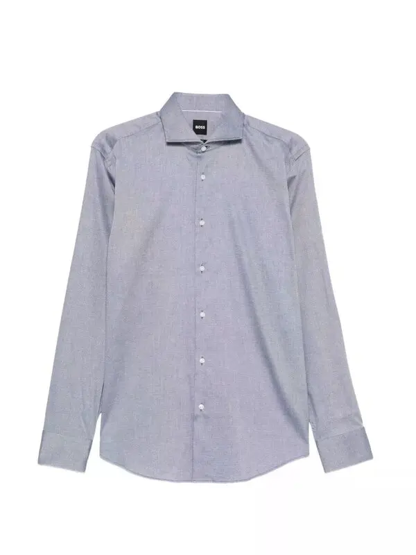 BOSS Micro-patterned Long-sleeve Shirt