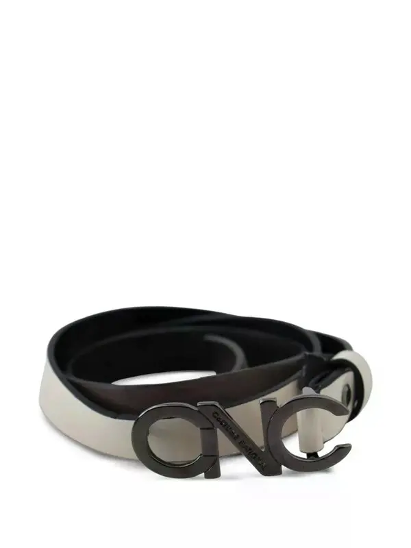 Costume National Logo-buckle Leather Belt - Neutrals