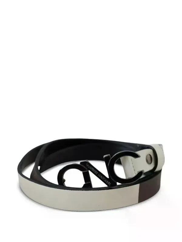Costume National Logo-buckle Leather Belt