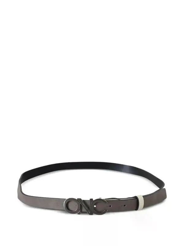 Costume National Logo-buckle Leather Belt