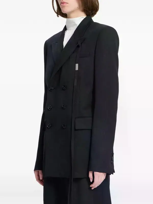 ANN DEMEULEMEESTER Double-breasted Gabardine Blazer