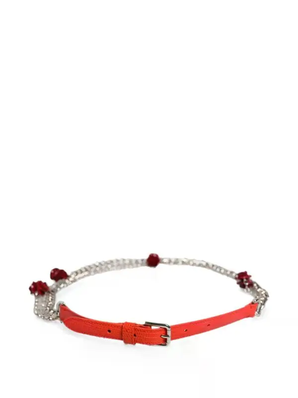 Dolce & Gabbana Floral-detail Chain-link Belt