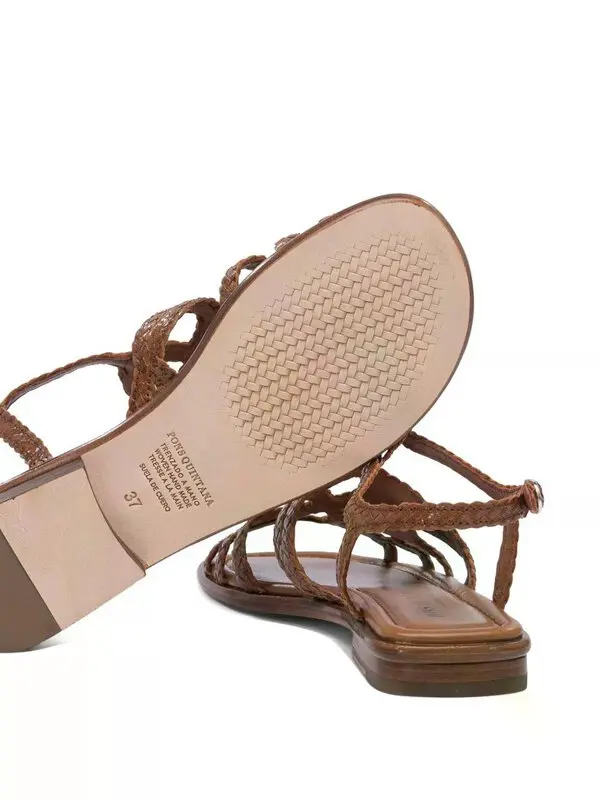PONS QUINTANA Woven Leather Sandals