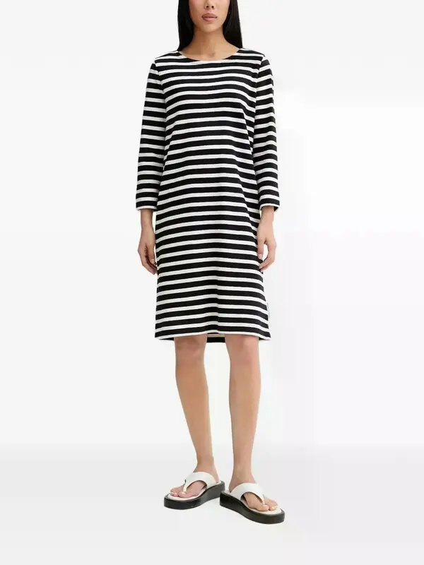 Marc O'polo Horizontal-stripe Long-sleeve Dress - Black