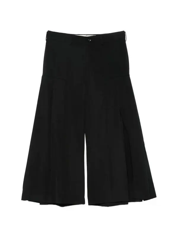 Comme Des Garçons Pleated Wool Trousers - Black
