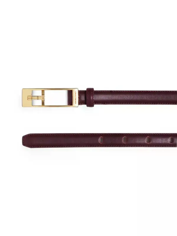 ANINE BING Elly Belt Smooth Leather Fig