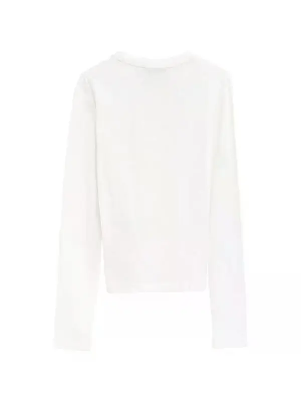 Acne Studios Logo-print Long-sleeve T-shirt - White