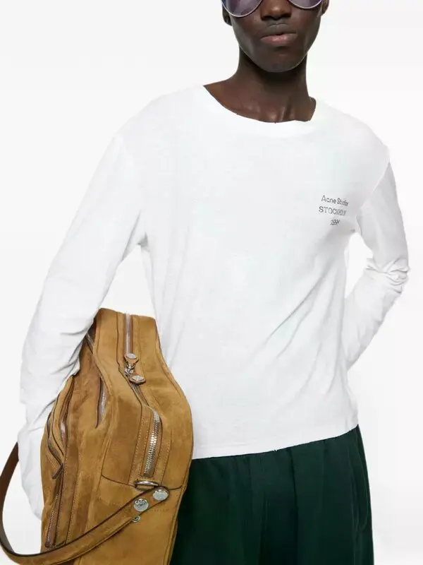 Acne Studios Distressed Logo T-shirt